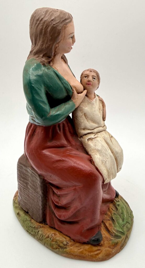 Madre lactante, José Lozano Gómez. Figura de belén-3, España c. 1970 ...